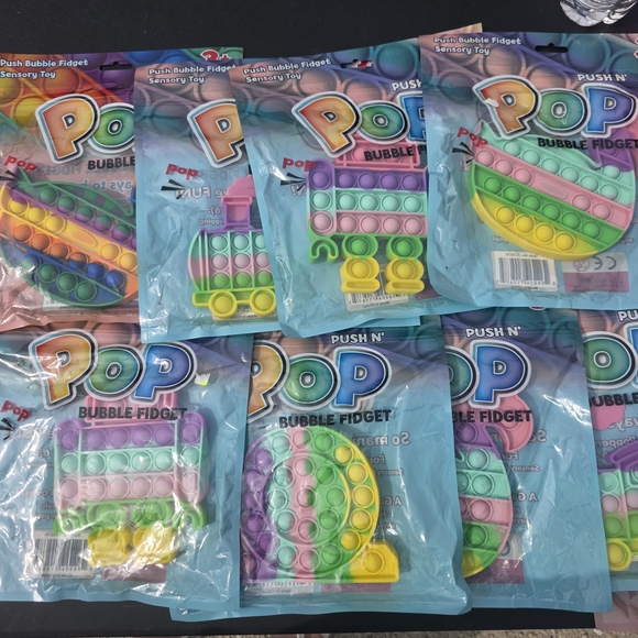Toys | Push N Pop Bubble Fidget Toy Set | Poshmark